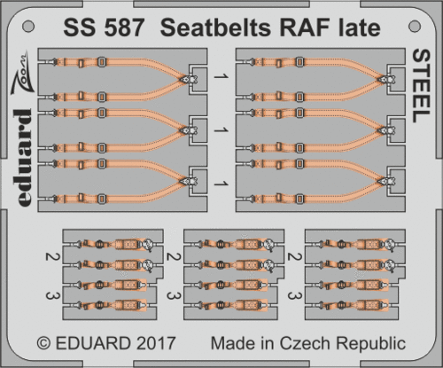 Eduard SS587 Seatbelts RAF late STEEL