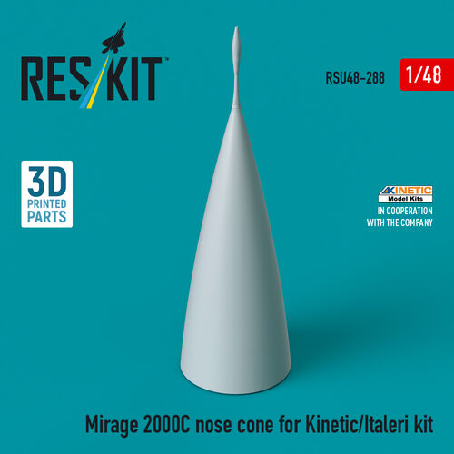 RES/KIT U48-0288 Mirage 2000C Nose Cone For Kinetic/Italeri Kit (3D Printed)