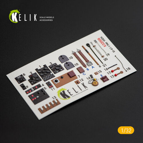 KELIK K32008 Ki-61-I interior 3D Decals For Hasegawa Kit