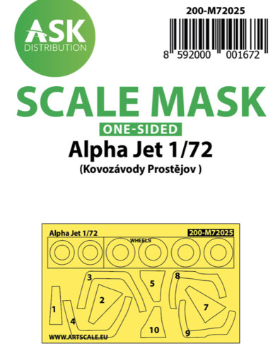Art Scale Kit M72025 Alpha Jet one-sided