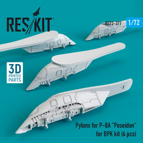 RES/KIT 72-0377 Pylons for P-8A "Poseidon" for BPK kit (4 pcs) (3D Printing) (1/72)