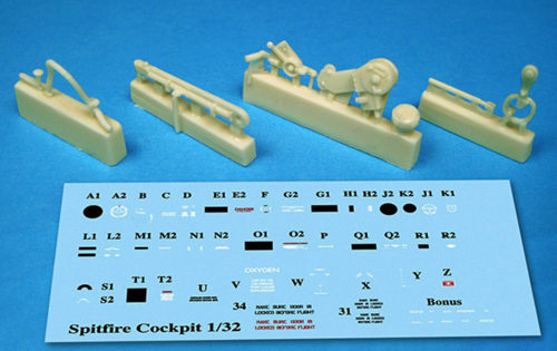 Barracuda Studios R32003 Spitfire Cockpit Upgrade Set
