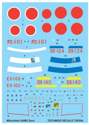 Techmod 72059 Mitsubishi A6M2 Zero