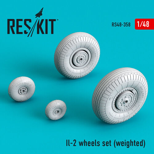 DISCONTINUED RES/KIT 48-0358 Il-2 wheels set (weighted)