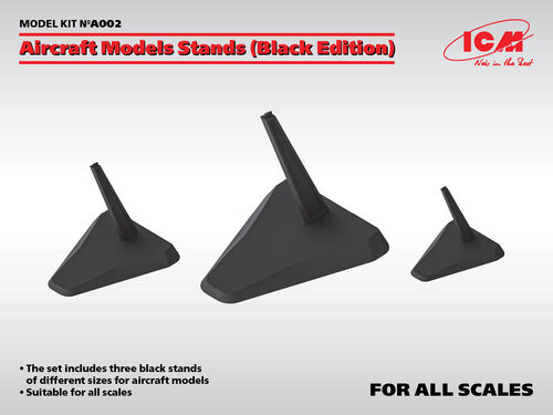 ICM A002 Aircraft Models Stands (Black Edition)