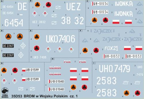 Toro Model 35D53 Armoured Scout Car BRDM in Polish service - vol.1