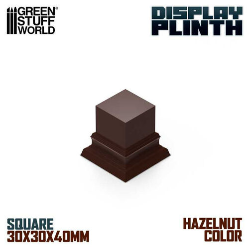 Green Stuff World 5804 Square Top Display Plinth 3x3cm - Hazelnut Brown