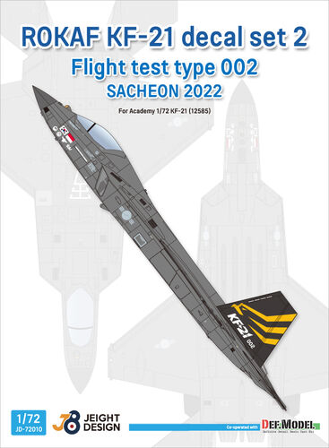 DEF Model JD72010 ROKAF KF-21 Decal Set 2, Flight Test Type 002 - Sacheon 2022 (For Academy 12585)