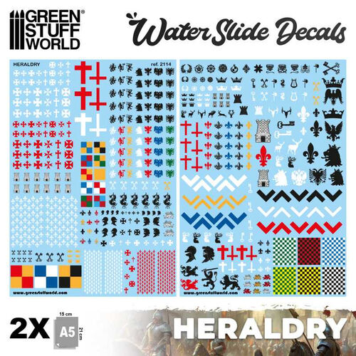 Green Stuff World 2114 Waterslide Decals - Heraldry