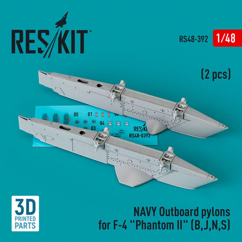 RES/KIT 48-0392 NAVY Outboard Pylons For F-4 'Phantom II' (B, J, N, S) (2 pcs)