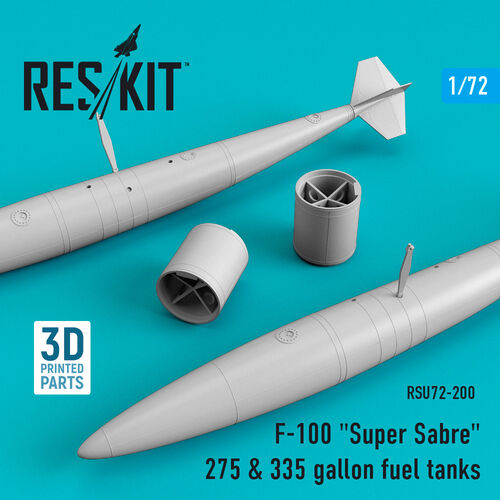 RES/KIT U72-0200 F-100 "Super Sabre" 275 & 335 gallon fuel tanks
