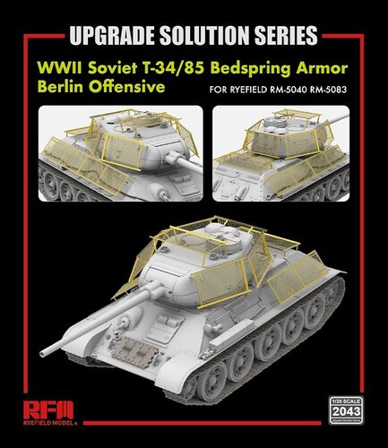 Rye Field Model RM-2043 Upgrade Solution Series for WWII Soviet T-34/85 Bedspring Armor Berlin Offensive for RM-5040/RM-5083