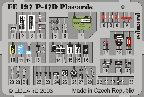 Eduard FE197 P-47D placards