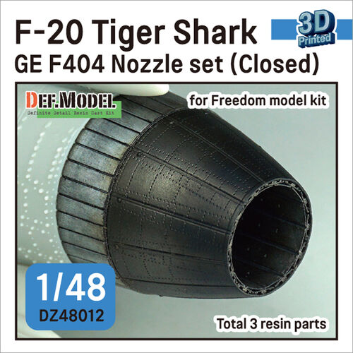 DEF Model DZ48012 F-20 Tigershark - Nozzle Set Closed (GE YF404-100 / for Freedom Model Kits)