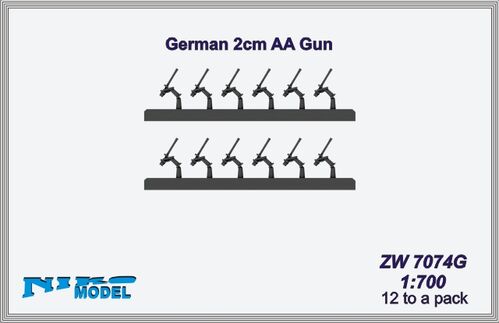 NIKO MODEL ZW7074G German 2cm AA Gun (12pcs)