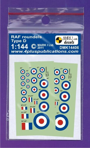 Mark I Decals DMK14406 RAF Type D Roundels (2 sets)