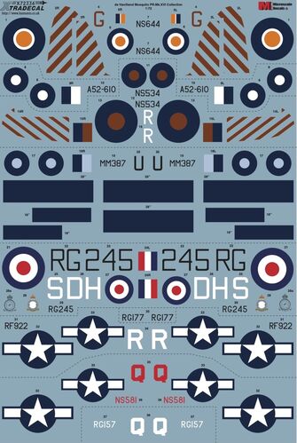 Xtradecal 72336 de Havilland Mosquito B.Mk.XVI & PR.34 Collection (8 schemes)