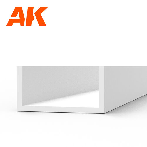 AK-Interactive 6557 U Channel 5.0 width x 350mm - STYRENE U CHANNEL – (1 UNITS)
