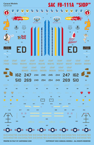 Caracal Models 72134 General-Dynamics FB-111 A 'SIOP' Decals