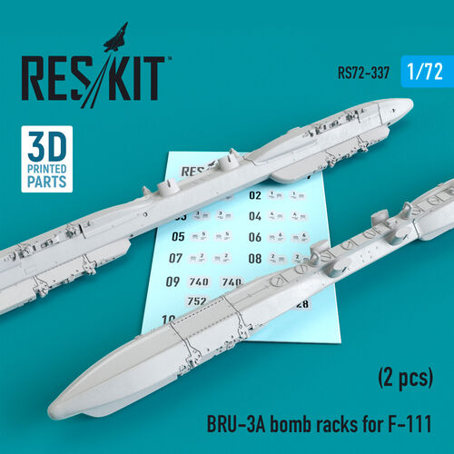 RES/KIT 72-0337 BRU-3A bomb racks for F-111 (2 pcs) (3D Printing) (1/72)