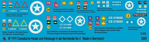 Peddinghaus-Decals 1979 Canadian Tanks And Vehicles In The Normandy No. 4