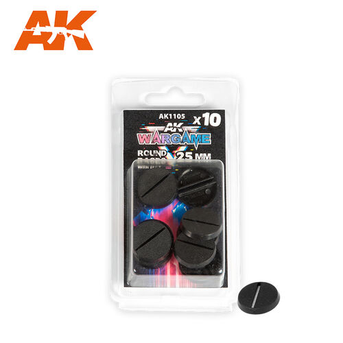 AK-Interactive 1105 Round Base With Lip 25MM X10 Units