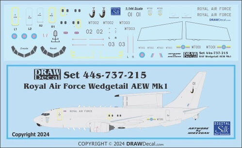 Draw Decal 44-737-215 Boeing Wedgetails AEW Mk.1 - Royal Air Force