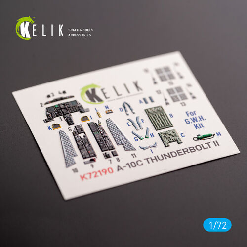 KELIK K72190 A-10C Thunderbolt II - Interior 3D Decals For GWH Kit