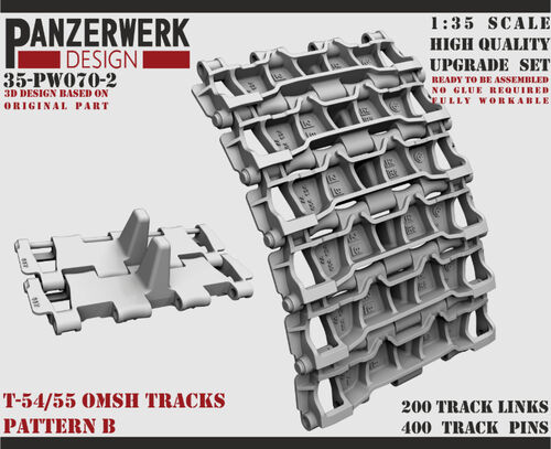 Panzerwerk Design 35-PW070-2 T-54/55 OMSH Tracks Pattern B