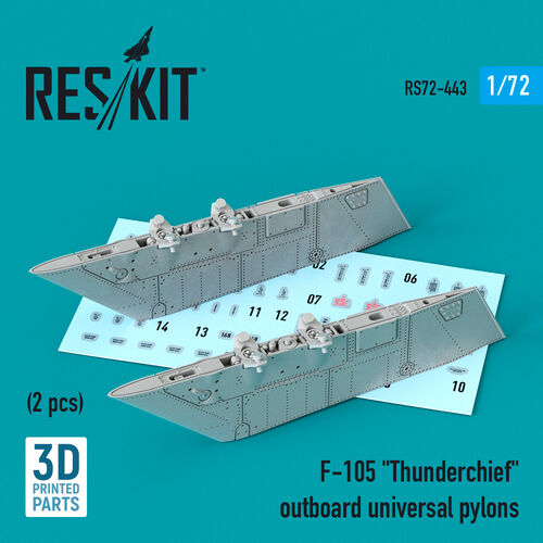RES/KIT 72-0443 F-105 "Thunderchief" Outboard Universal Pylons (2 pcs)