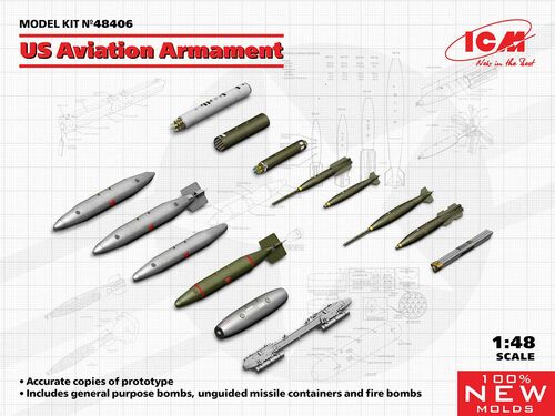 ICM 48406 US Aviation Armament (100% new molds)