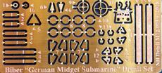 NH Detail M72-003 German Midget Submarine "Biber" Detail Set for Special Navy