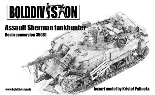 Bold Division 35081 Assault Sherman Tank Hunter (Resin Conversion)