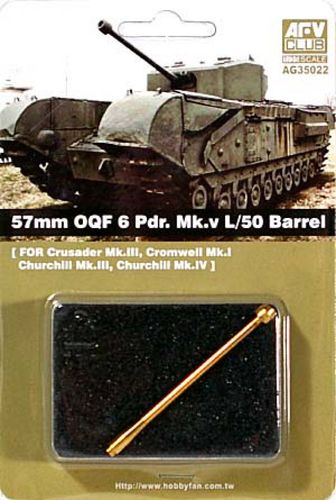 AFV Club AG35022 57mm OQF 6 Pdr.Mk V L/50 Barrel