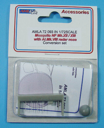 AML A72093 de Havilland Mosquito NF.XII / NF.XIII with A.I. Mk.VIII radar nose conversion set (designed to be used with Tamiya kits)