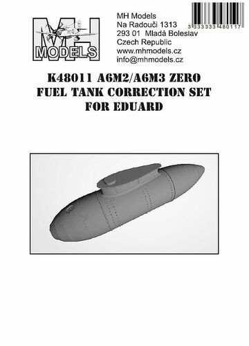 MH Models K48011 A6M2/A6M3 Zero external fuel tank correction set for Eduard