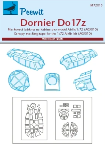 Peewit 72015 Canopy mask for Dornier Do-17z Airfix