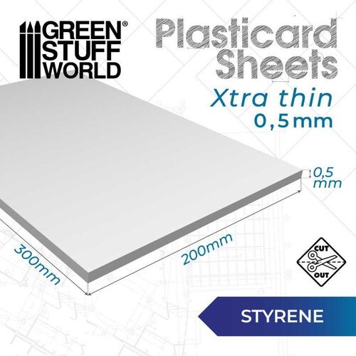 Green Stuff World 13223 Styrene Sheet 0.5mm (1pc)