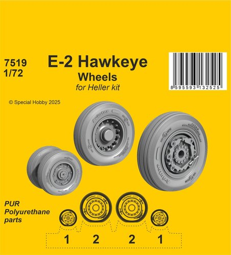 CMK K7519 E-2 Hawkeye Wheels (For Heller)