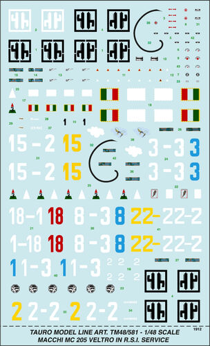 TAURO MODEL 48-581 Macchi MC.205 Veltro in ANR Service