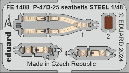 Eduard FE1408 P-47D-25 Seatbelts STEEL MINIART
