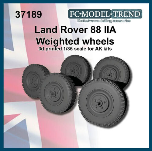 FC ModelTrend 37189 Land Rover 88 IIA Weighted Wheels (For AK)