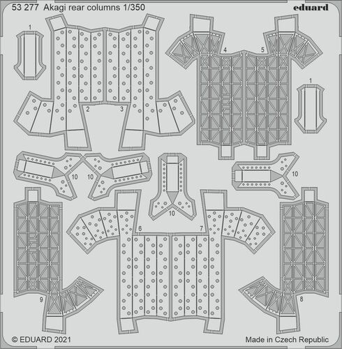 Eduard 53277 Akagi rear columns HASEGAWA