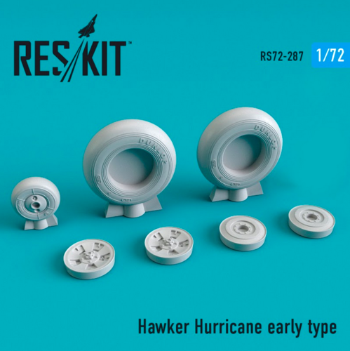 DISCONTINUED RES/KIT 72-0287 Hawker Hurricane wheels set early type