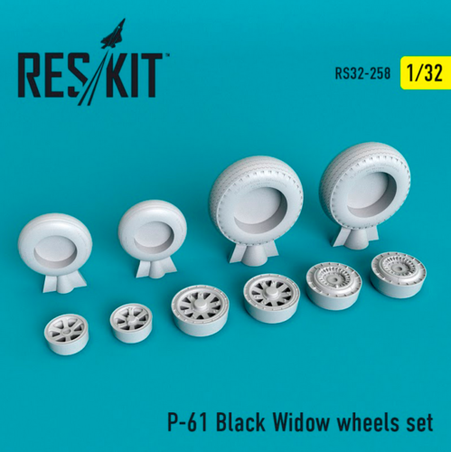 DISCONTINUED RES/KIT 32-0258 P-61 Black Widow wheels set