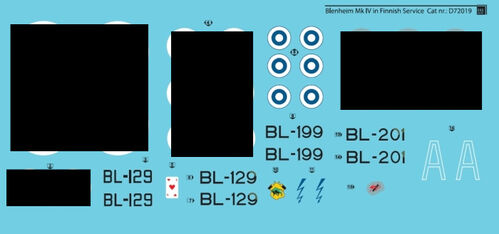 SBS Model D72019 Bristol Blenheim Mk.IV Finnish Air Force WW II