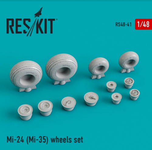 DISCONTINUED RES/KIT 48-0041 Mi-24 (Mi-35) wheels set