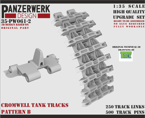 Panzerwerk Design 35-PW061-2 Cromwell Tank Tracks Pattern B