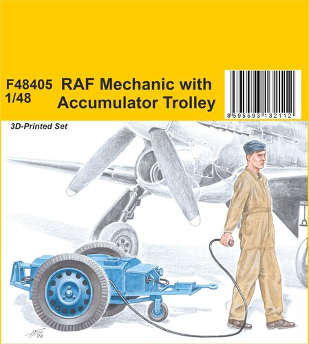 CMK F48405 RAF Mechanic With Accumulator Trolley