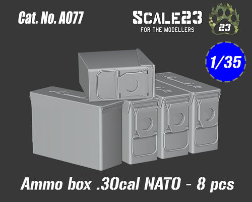 Scale23 35-A077 Ammo box .30cal (7,62mm) NATO - 8 pcs